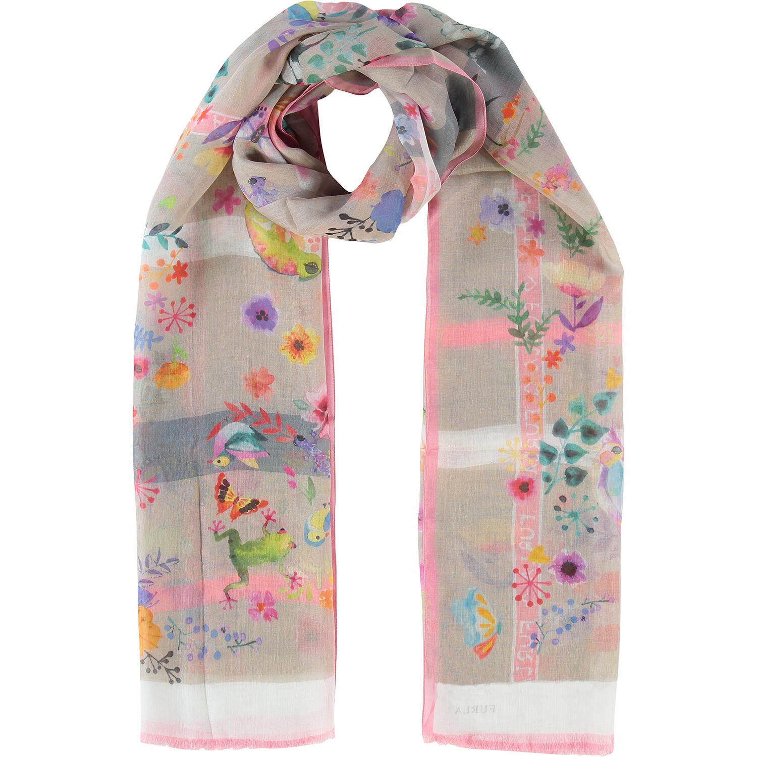 Esarfa tip sal din modal, Furla, Multicolora, 200 x 70 cm - eMAG.ro