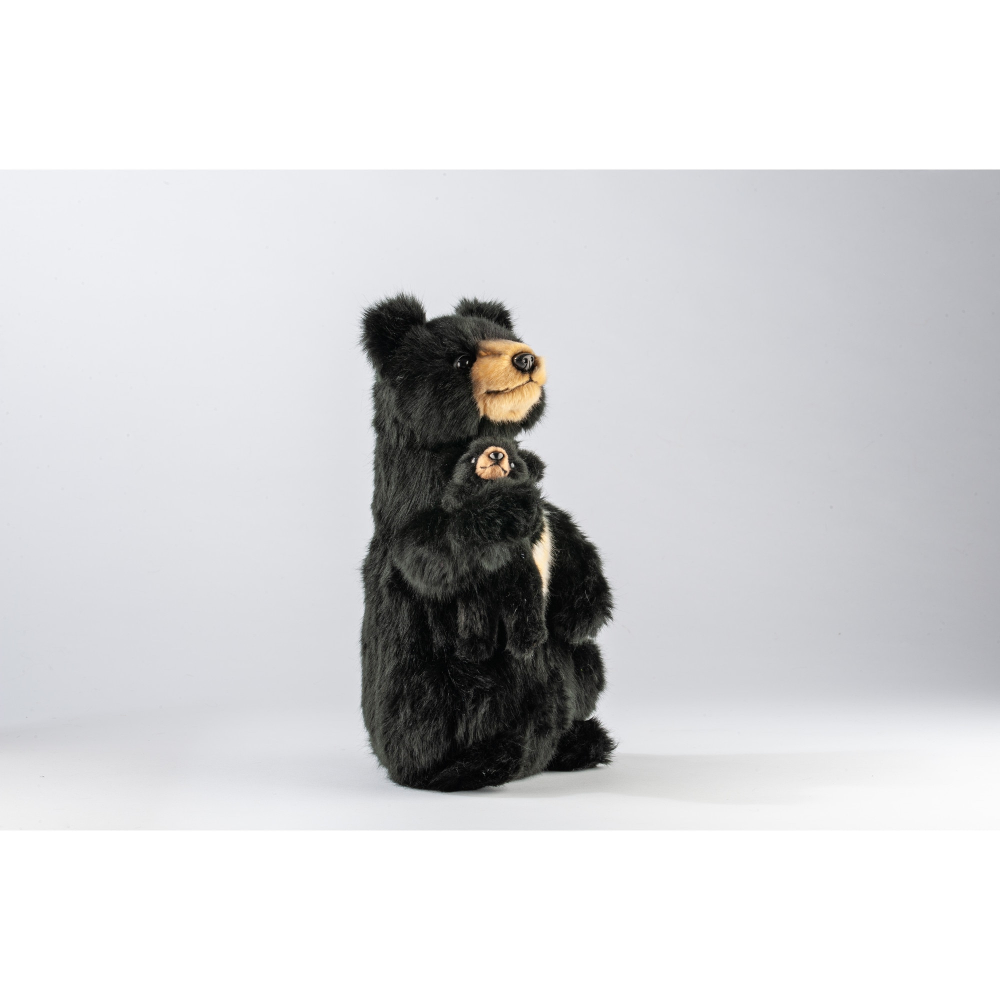 Ursoaica cu pui din plus Hansa Creation, negru, 31 cm - eMAG.ro