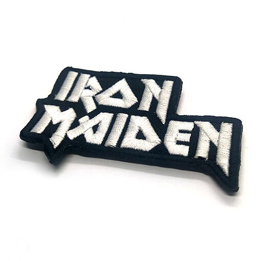Emblema brodata, formatie Iron Maiden, 8x5 cm, rock, cu arici - eMAG.ro