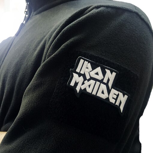 Emblema brodata, formatie Iron Maiden, 8x5 cm, rock, cu arici - eMAG.ro