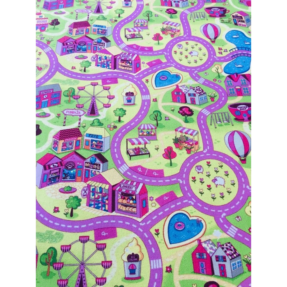 Mocheta copii Sweet Town 26 festonata 300X400cm - eMAG.ro