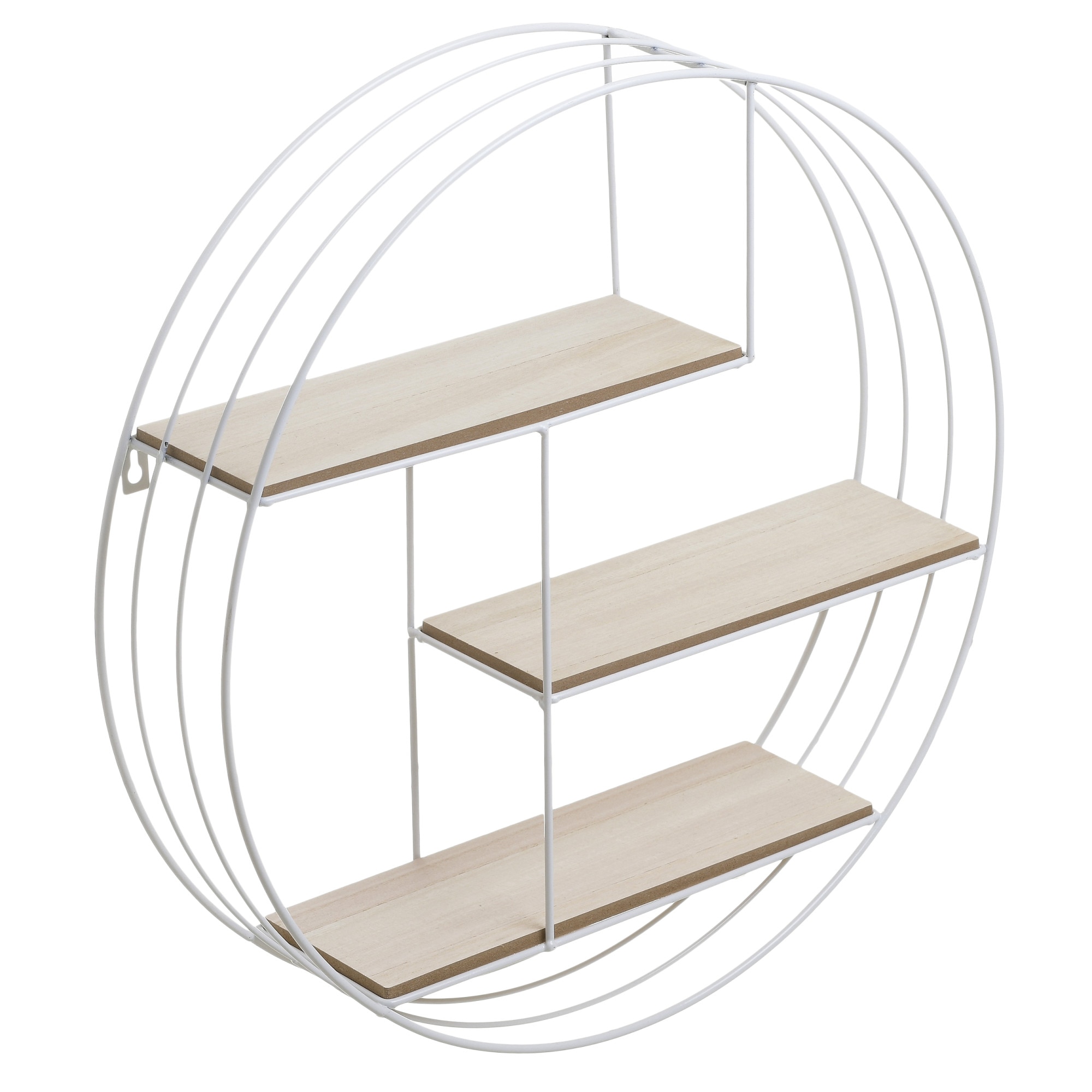 Raft Click, MDF, Fier, Alb/Natur, 50 x 11 cm - eMAG.ro