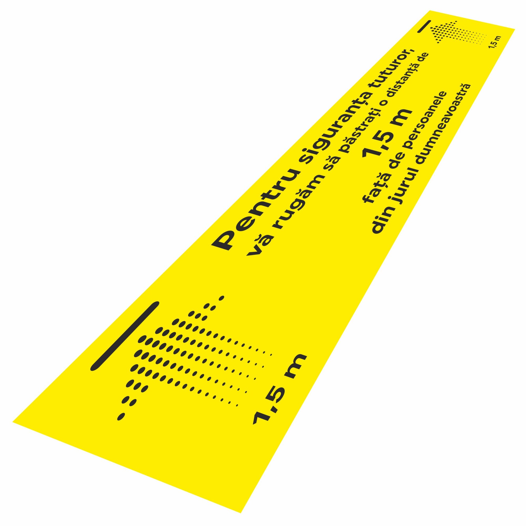 Banda adeziva pentru marcarea pe pardoseala "Pentru siguranta tuturor ...