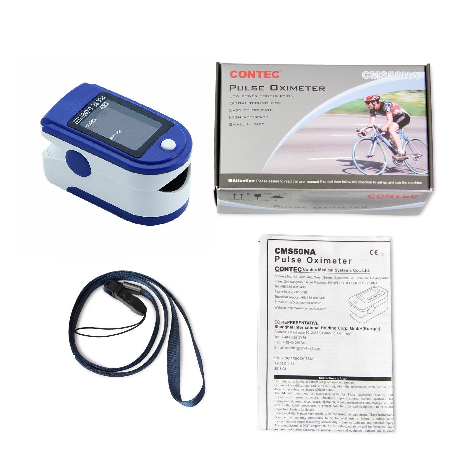 Pulsoximetru Contec CMS50DL (Display LED, SpO2, Pulse rate, Bar graph) - eMAG.ro