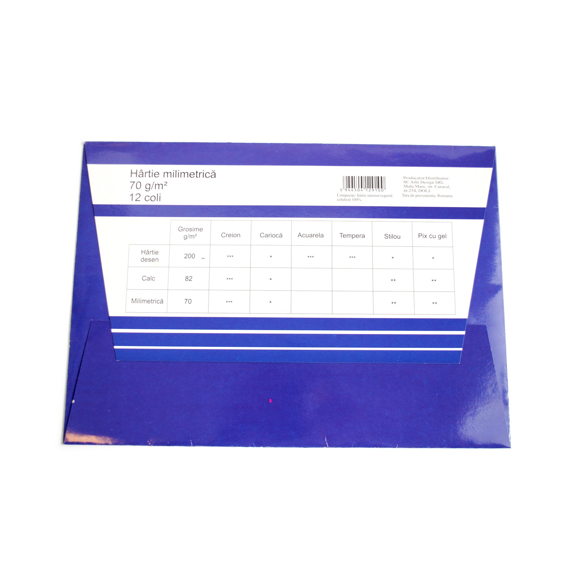 Mapa hartie milimetrica Arhi Design, A4, 12 buc - eMAG.ro