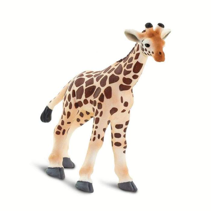 Figurina - Pui de girafa, Maro / Bej, 9 cm - eMAG.ro