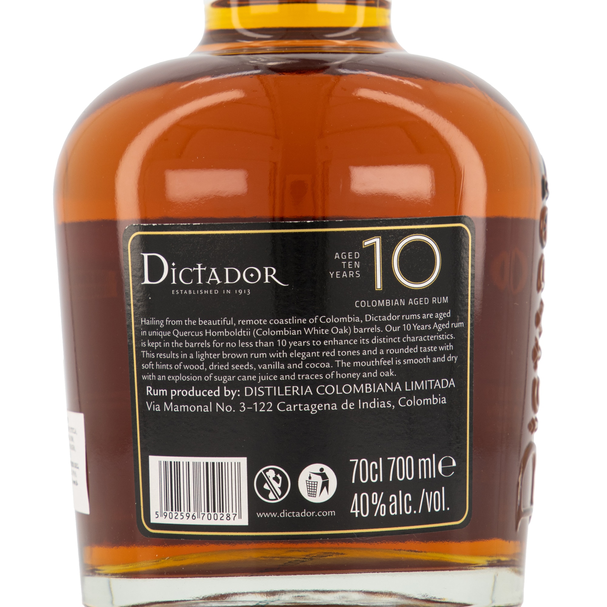 Rom Dictador 10YO, 40%, 0.7l - eMAG.ro