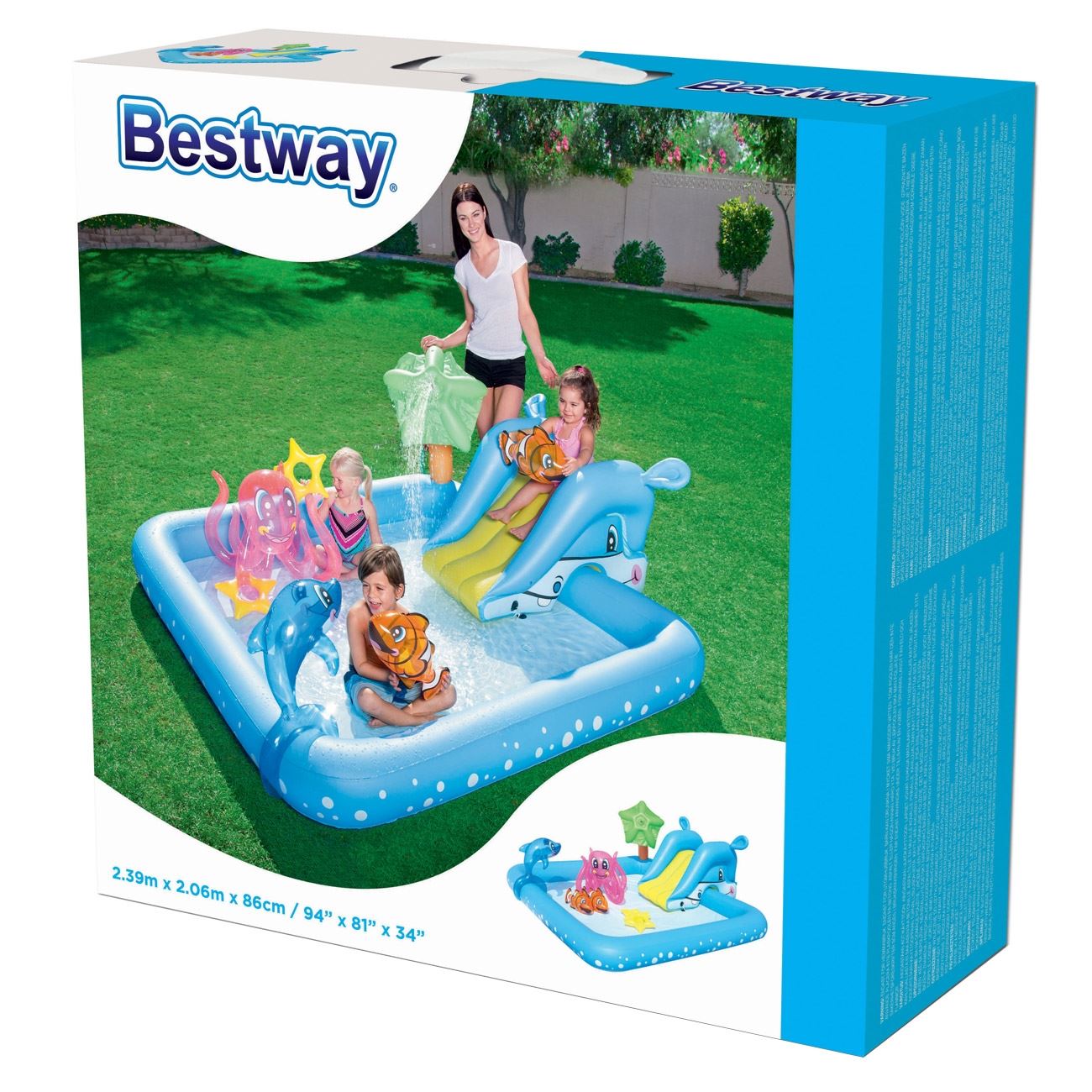 Piscina copii Aquarium, 239 x 206 cm - eMAG.ro