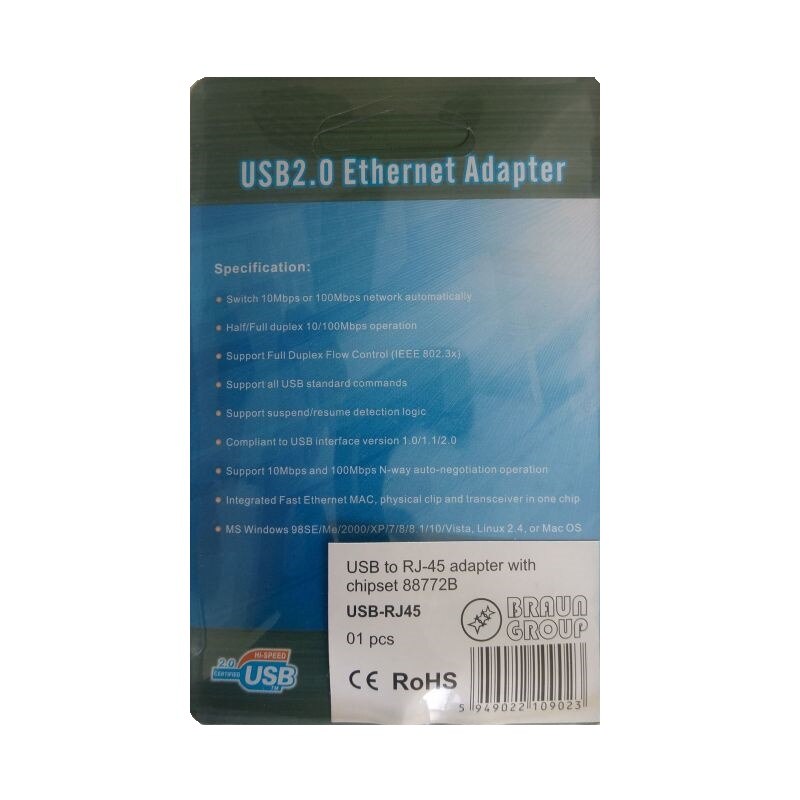 Placa retea LAN 10/100, adaptor Ethernet USB la RJ45 mama compatibil ...