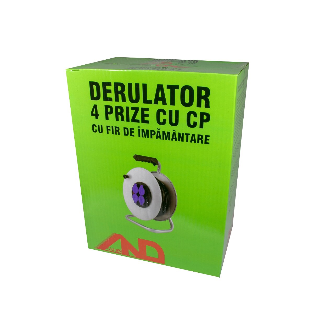 Derulator prelungitor electric 25 M pe tambur metalic 3x2.5mm, 4 prize ...