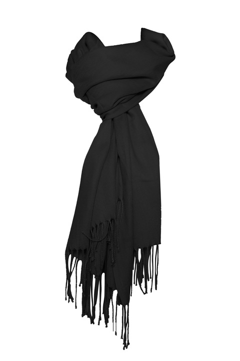 Esarfa tip sal din casmir, negru - eMAG.ro