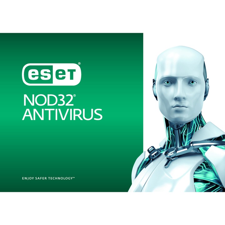 Антивирусна програма ESET NOD32 Antivirus, 1 година, 2 устройства - eMAG.bg