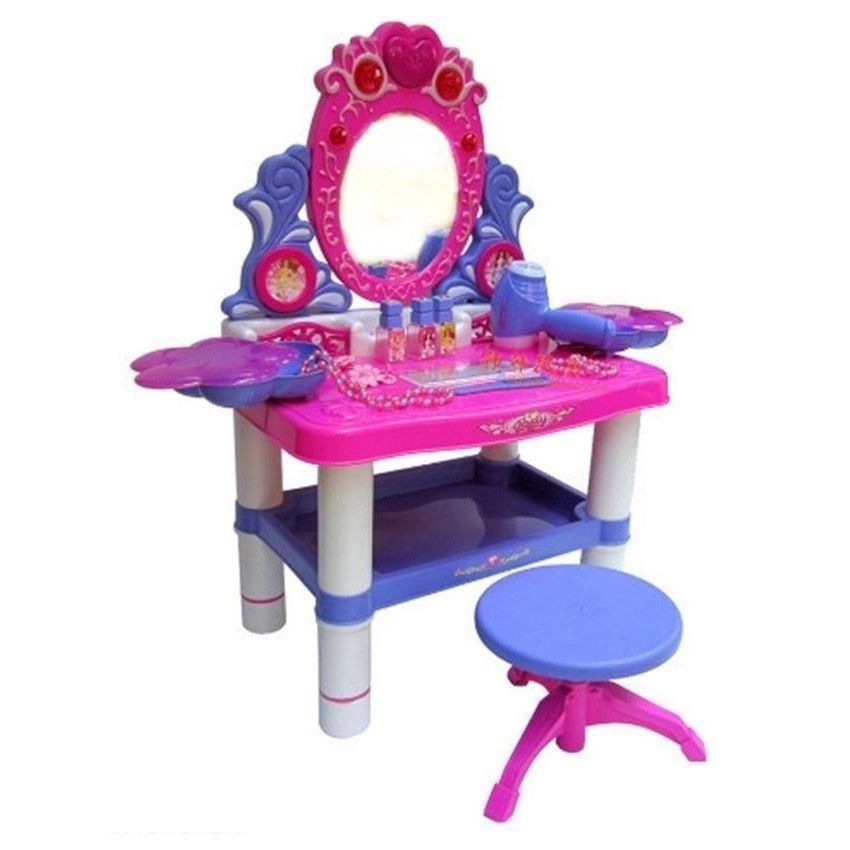 Masuta de Make-Up cu Scaunel idealSTORE Soft Chic Dresser, 62 x 33 x 64 ...