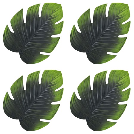 Set suport farfurie, Zola, 4 bucati model frunza verde 45x35 - eMAG.ro