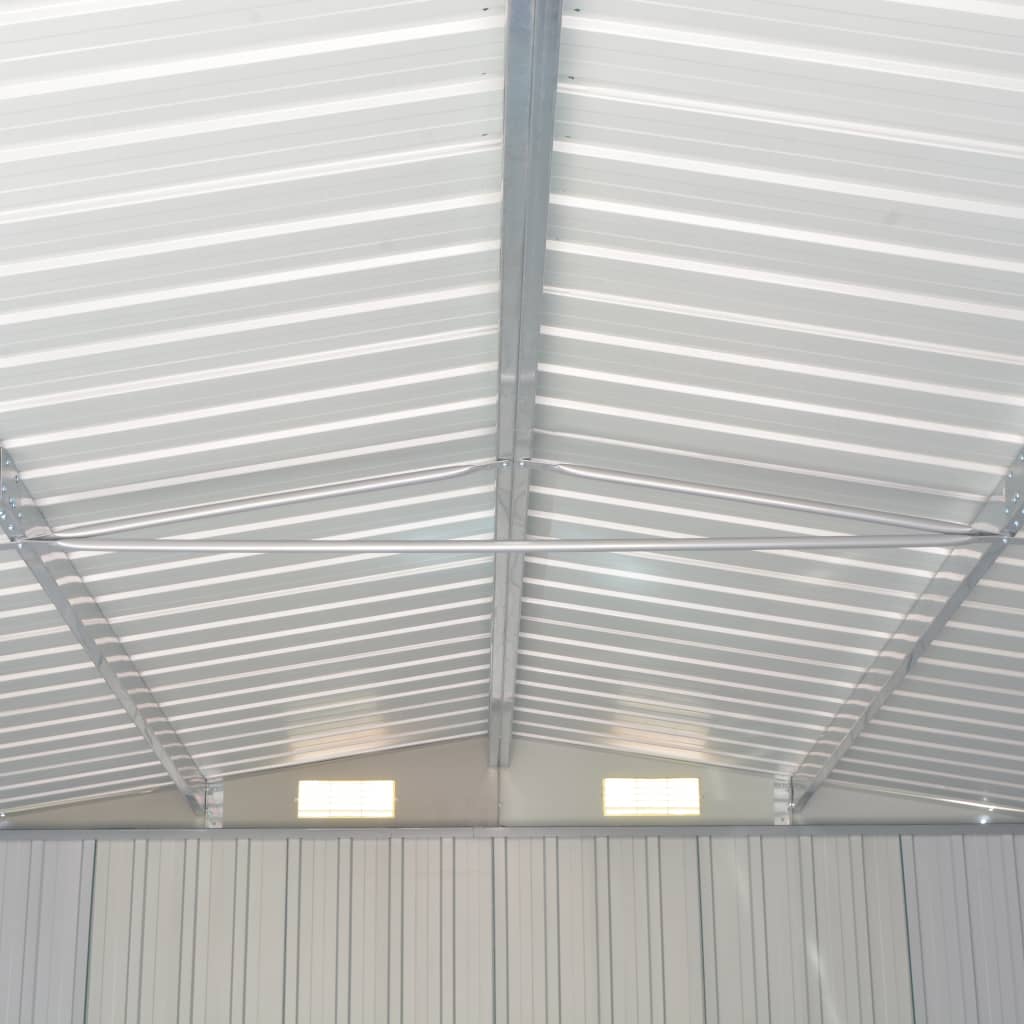 Magazie de gradina 257 x 580 x 181 cm, metal, gri, Securitate buna ...