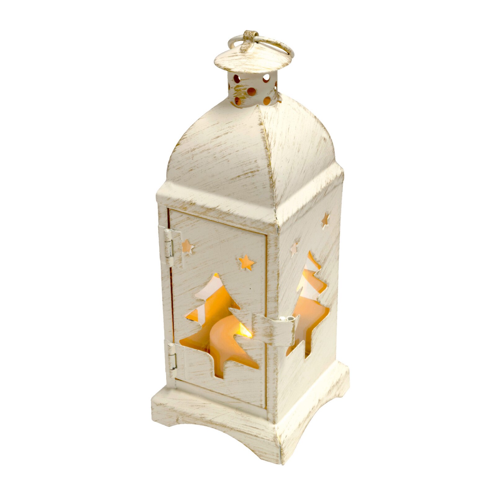 Felinar din metal cu lumanare led, 3V Alb - eMAG.ro