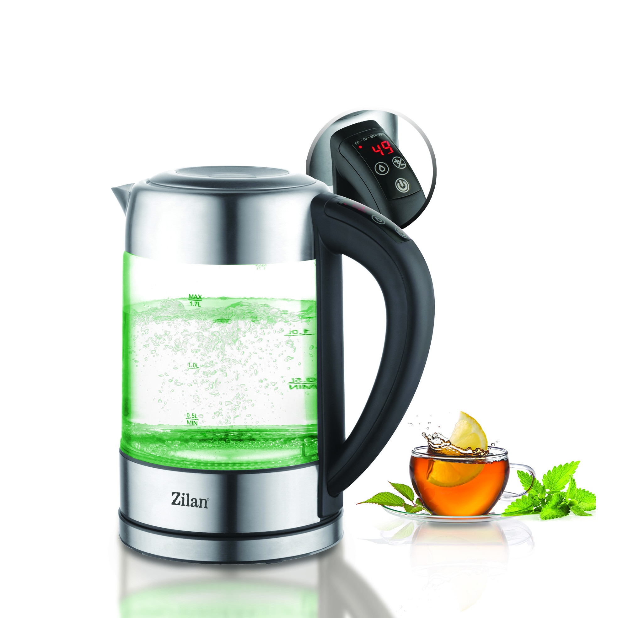 Fierbator Digital ZILAN ZLN-3949, 2200W, 1.7L, Control Temperatura ...