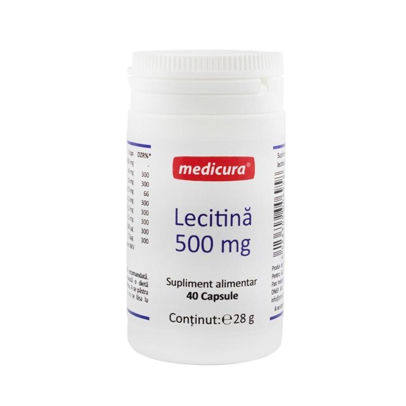 Lecitina 500mg 40cps Medicura - eMAG.ro