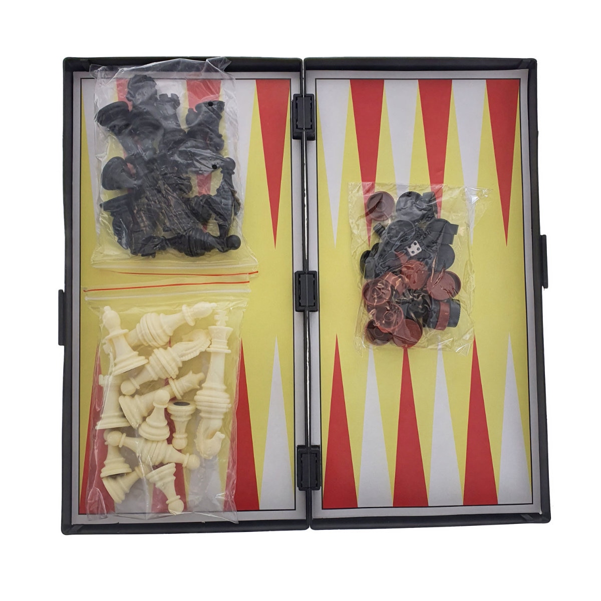 Set Sah Magnetic 24x24 cm cu Table si Dame, 62 piese magnetice ...