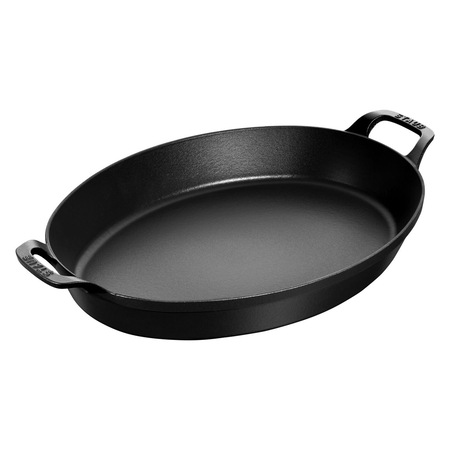Tava ovala, fonta, 37cm, Black - Staub - eMAG.ro