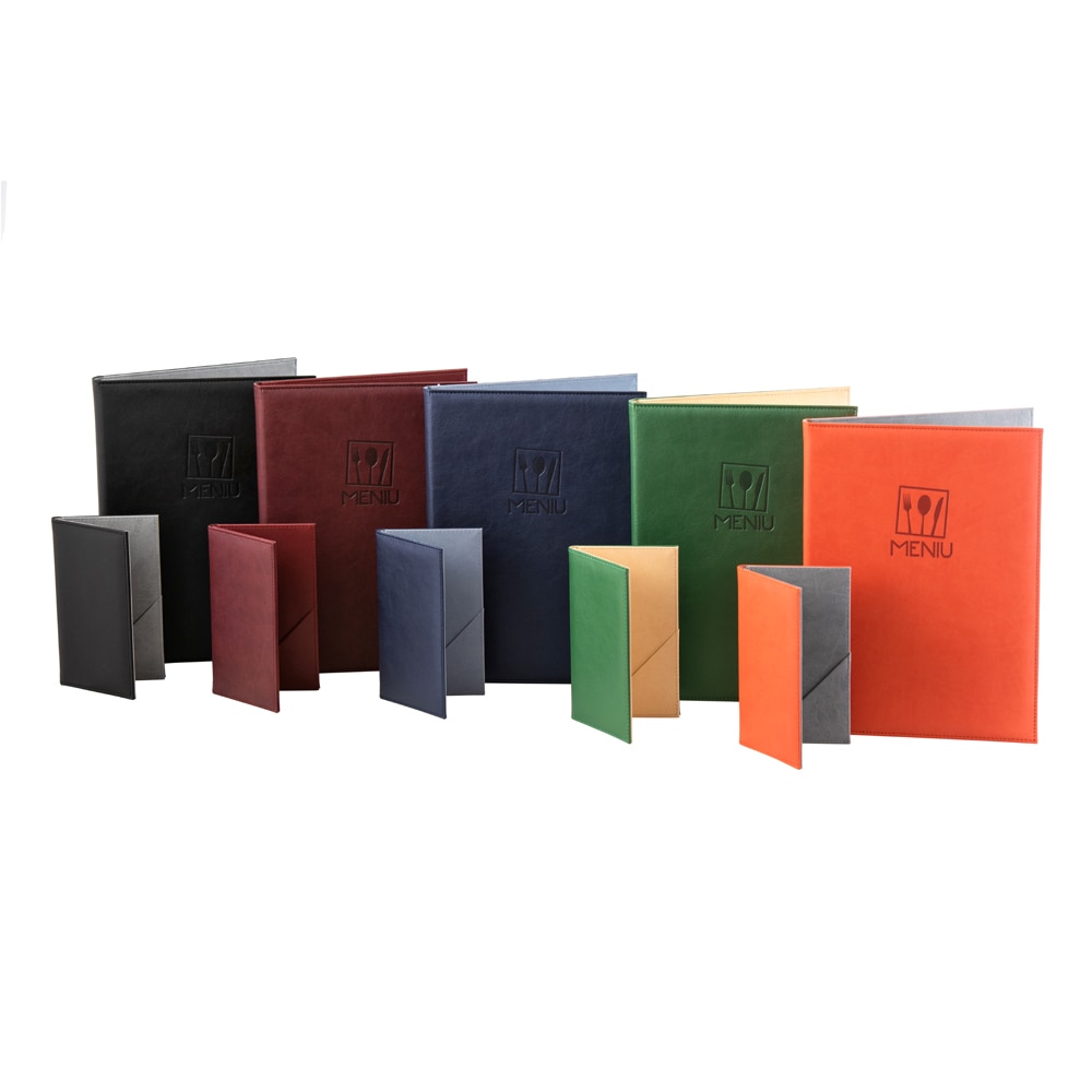 Mapa meniu A4+, LeatherLike, piele PU interior/exterior, lavabila ...