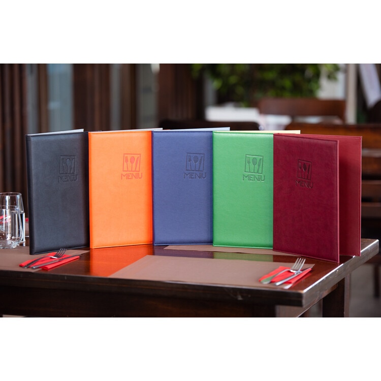 Mapa meniu A4+, LeatherLike, piele PU interior/exterior, lavabila ...