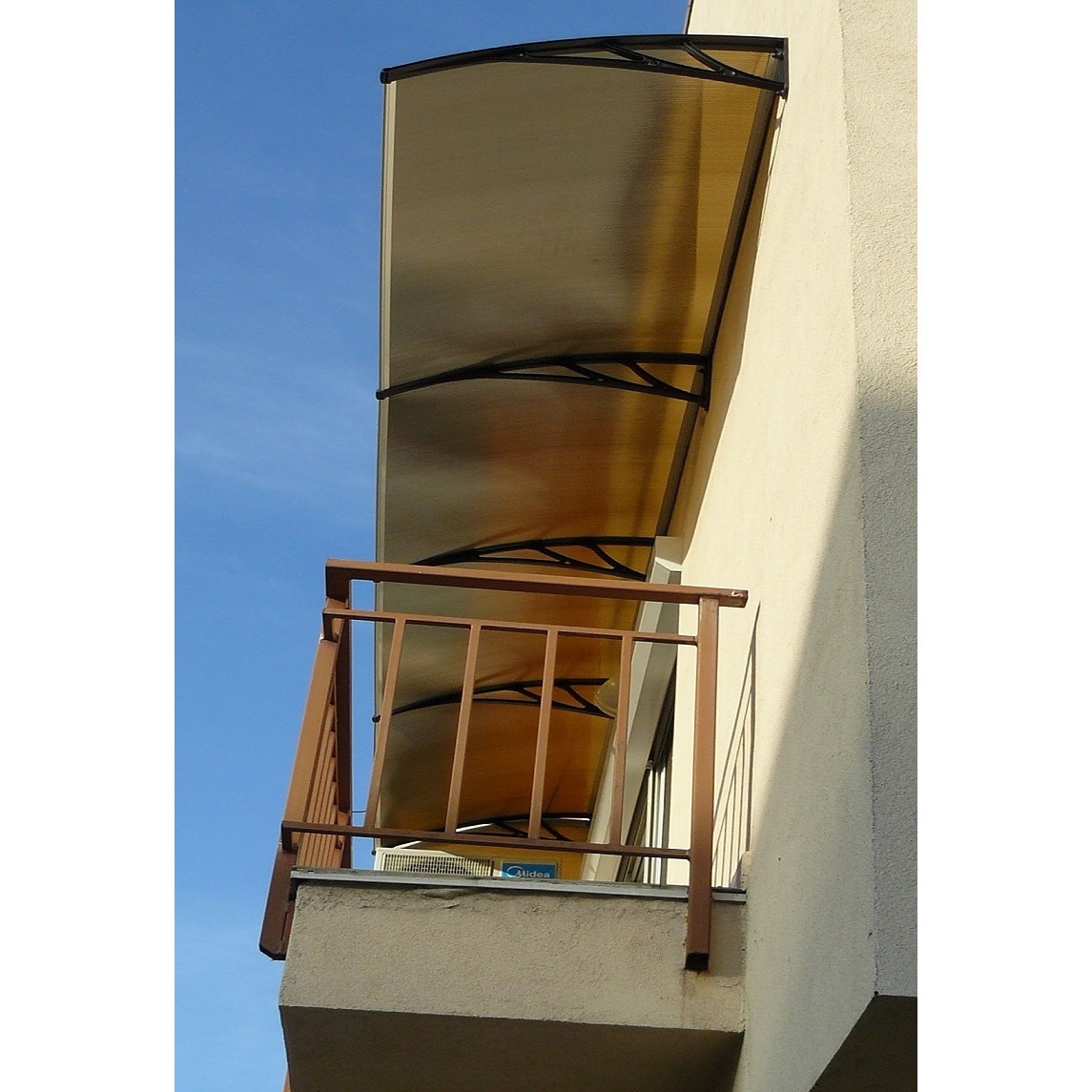 Copertina, marchiza modulara, Policarbonat celular, Bronz transparent ...