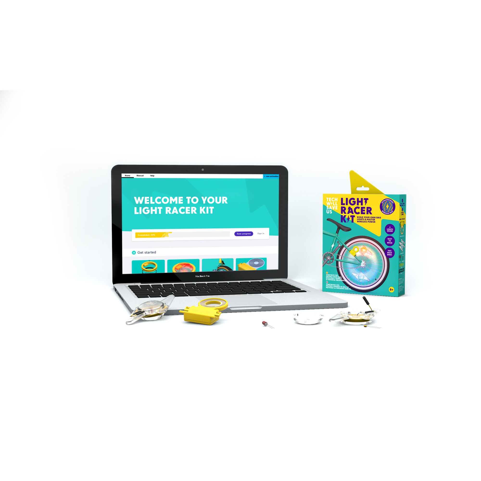 Jucarie electronica educativa, Light Racer Kit, Tech Will Save Us - eMAG.ro