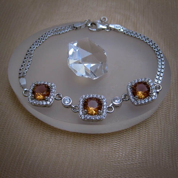 Сребърна гривна ART, С естествен камък Султанит, B-462, проба 925 - eMAG.bg