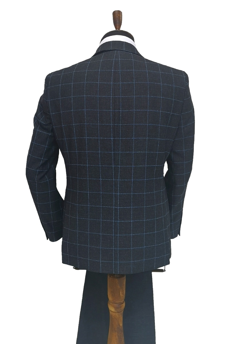 Costum clasic talia 2 gri inchis in carouri Michael 50 EU - eMAG.ro