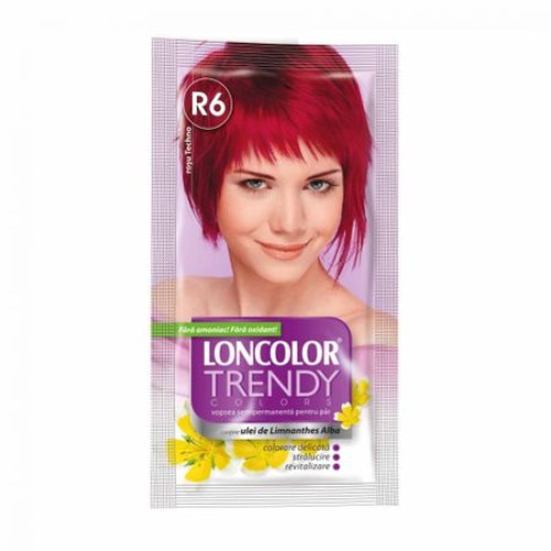 Loncolor Trendy Colours R6 Techno Red, Csomag 2x Félig tartós ...