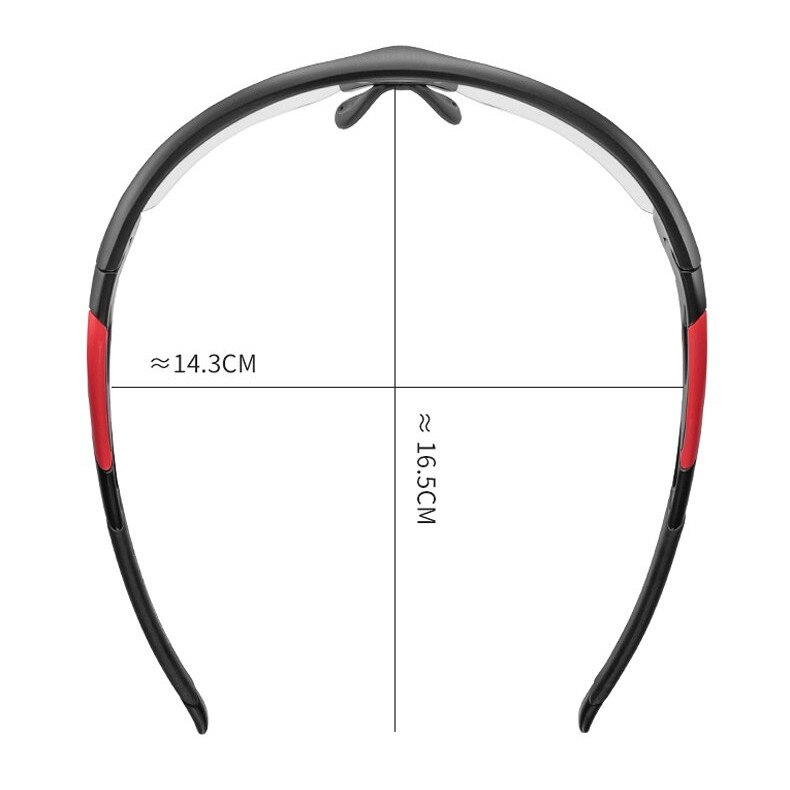 Ochelari ROCKBROS Polarizati ultra usori cu lentile fotocromatice, rama negru/rosu - eMAG.ro