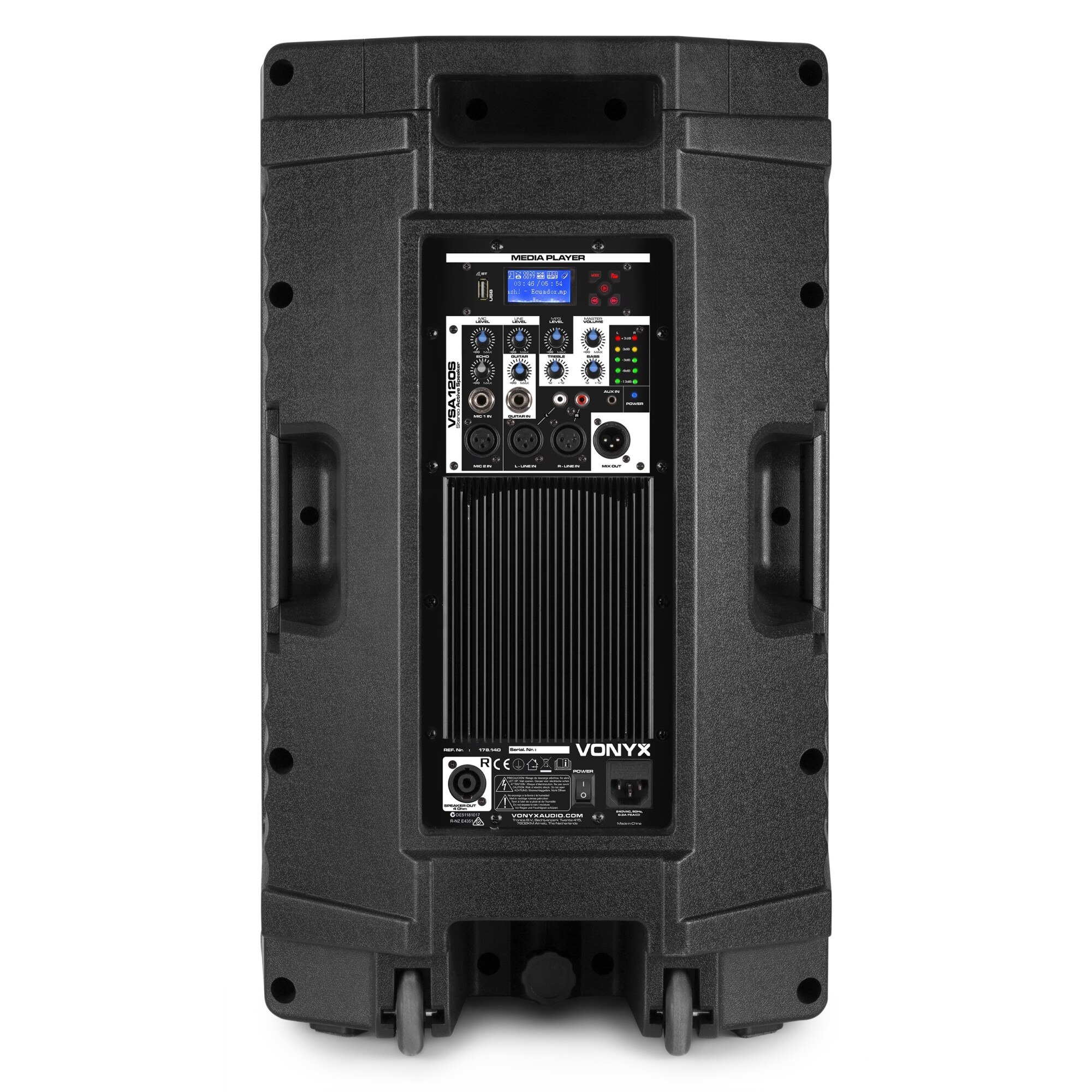 Set boxe active, 12”, 200W RMS, LED, Bluetooth/USB, Vonyx VSA120S - eMAG.ro