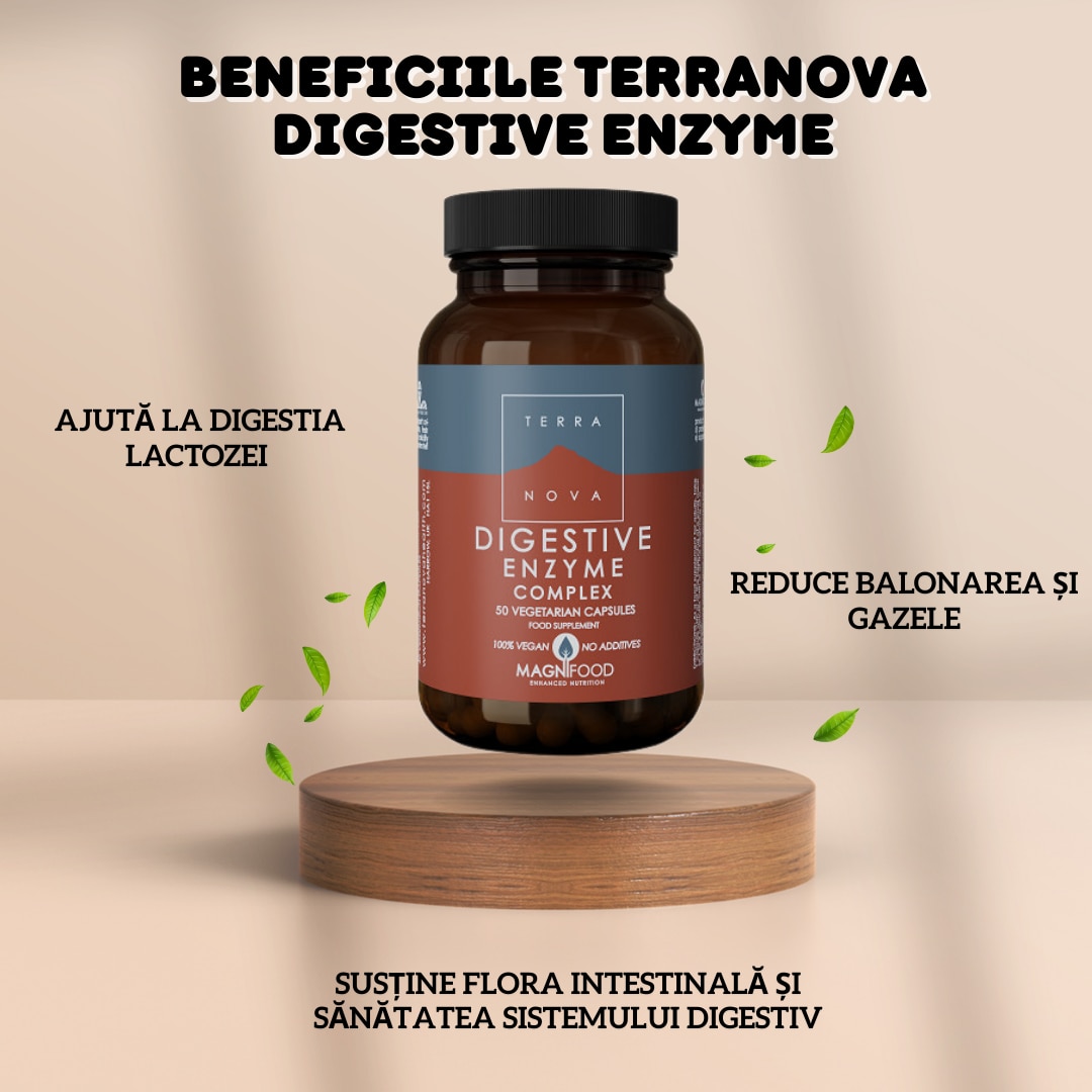 Supliment alimentar Digestive Enzyme, TERRANOVA, Amilaza, Anti Balonare ...