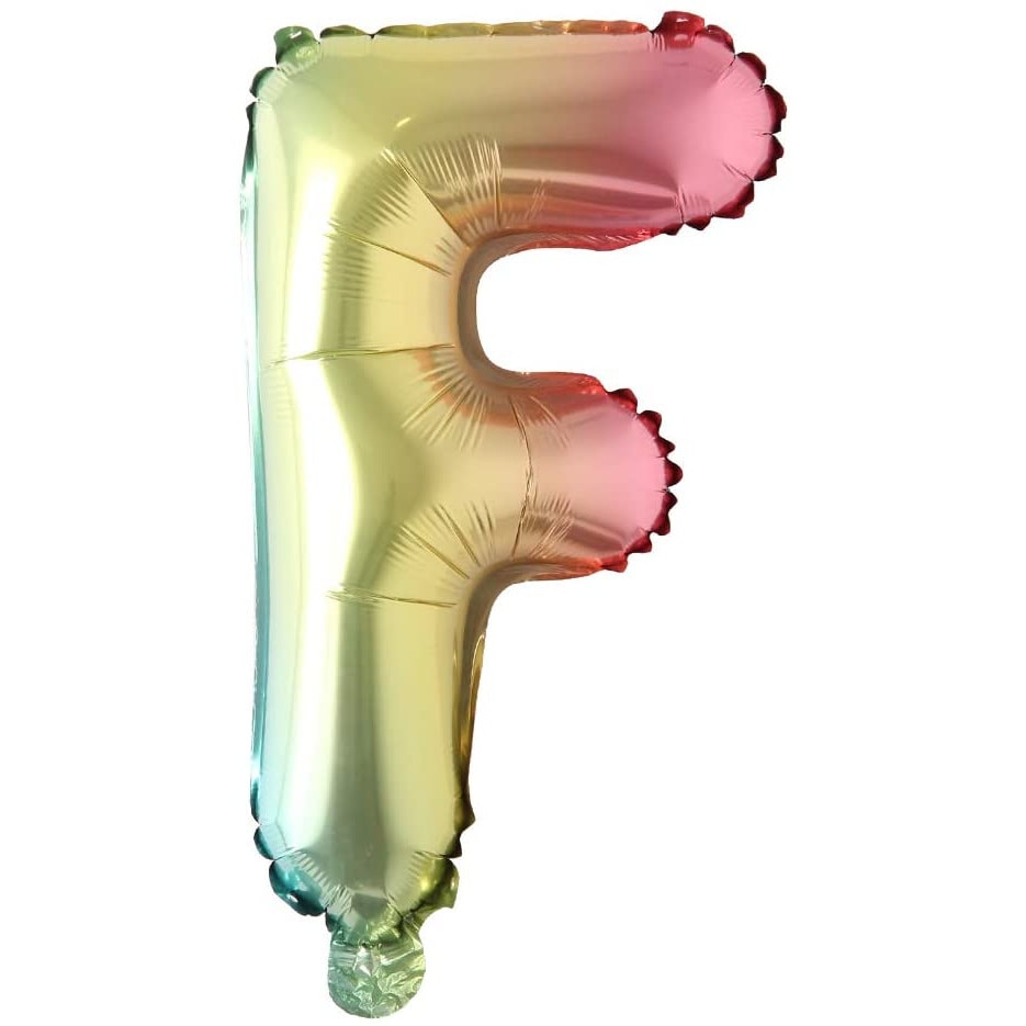 Balon Folie Litera F, ESB, 40 cm, Curcubeu - eMAG.ro