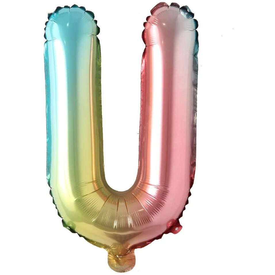 Balon Folie Litera U, ESB, 40 cm, Curcubeu - eMAG.ro