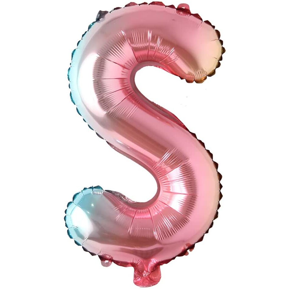 Balon Folie Litera S, ESB, 40 cm, Curcubeu - eMAG.ro