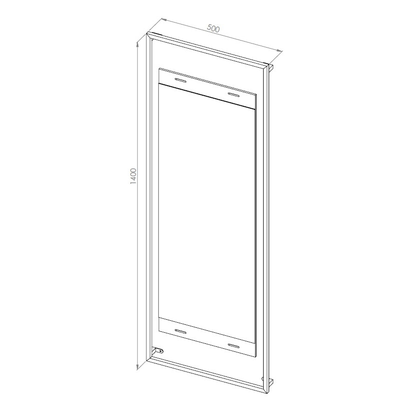 Oglinda acrilica, mad About, metal/lemn/piele, industrial, negru, 140 x ...