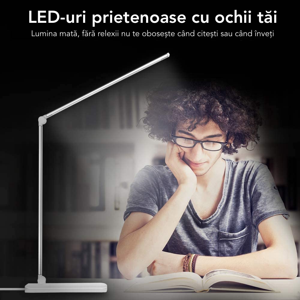 Veioza Smarter LED лампа за дома и офиса, сензорно управление, с ...