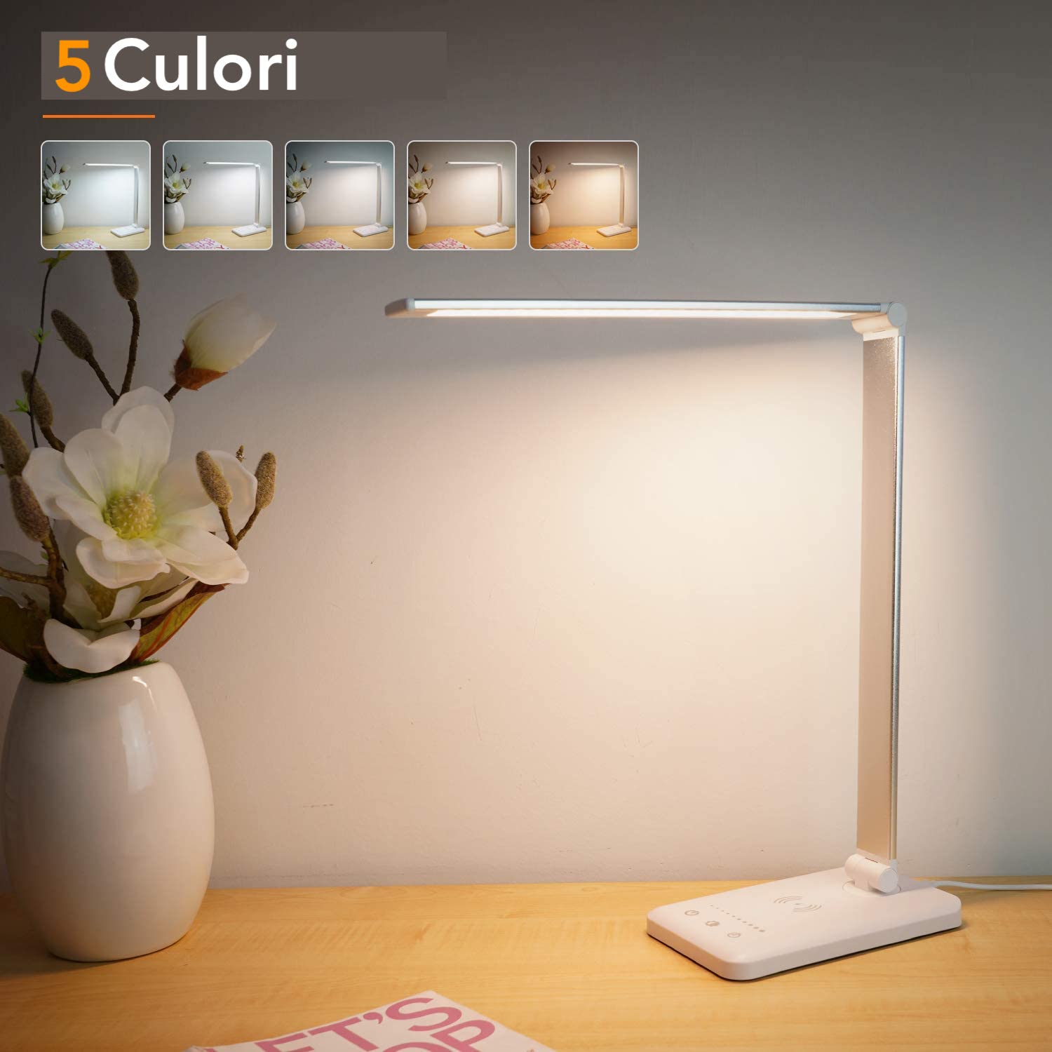 Veioza lampa LED Smarter pentru casa si birou, control touch ...