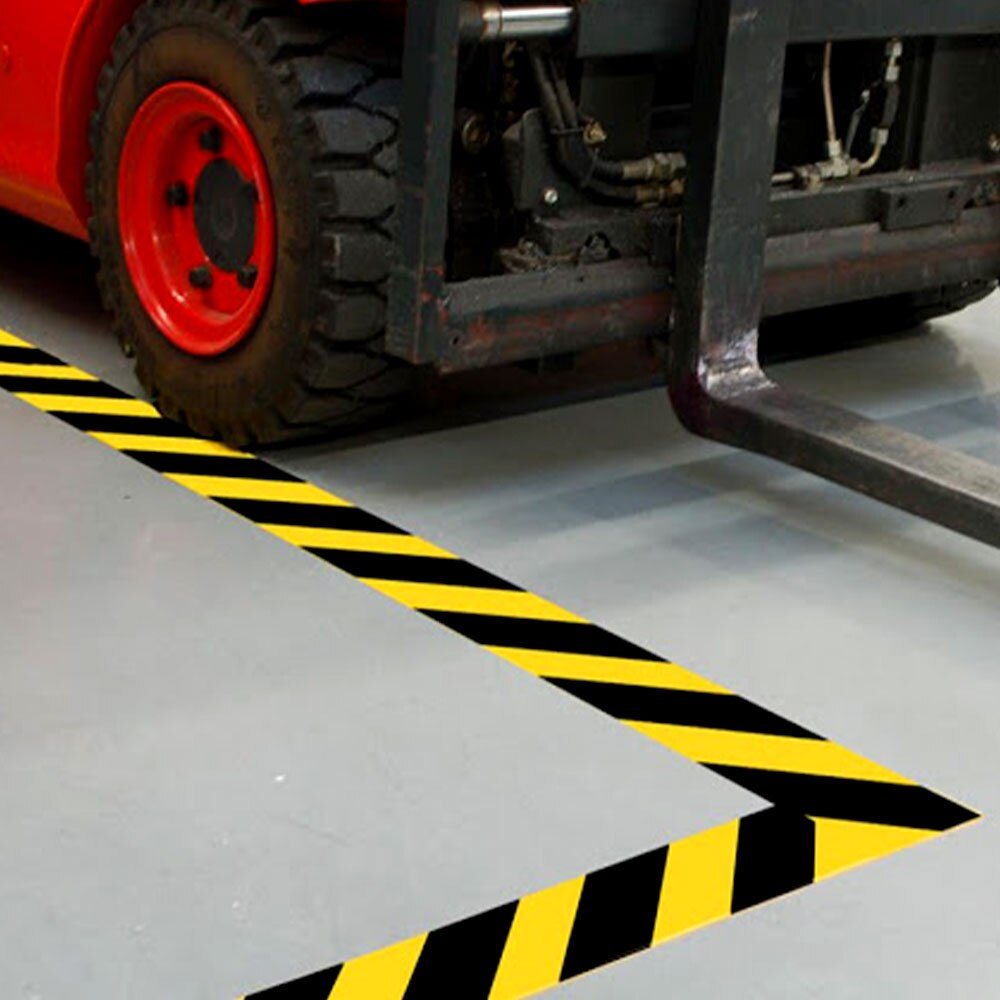 Banda marcare/protectie, 2 culori, 3M 766i vinil, galben/ negru, 50mm x ...