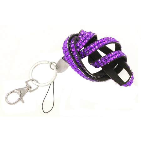 Snur ecuson,legitimatie sau chei, decorat cu pietricele, carabina ...