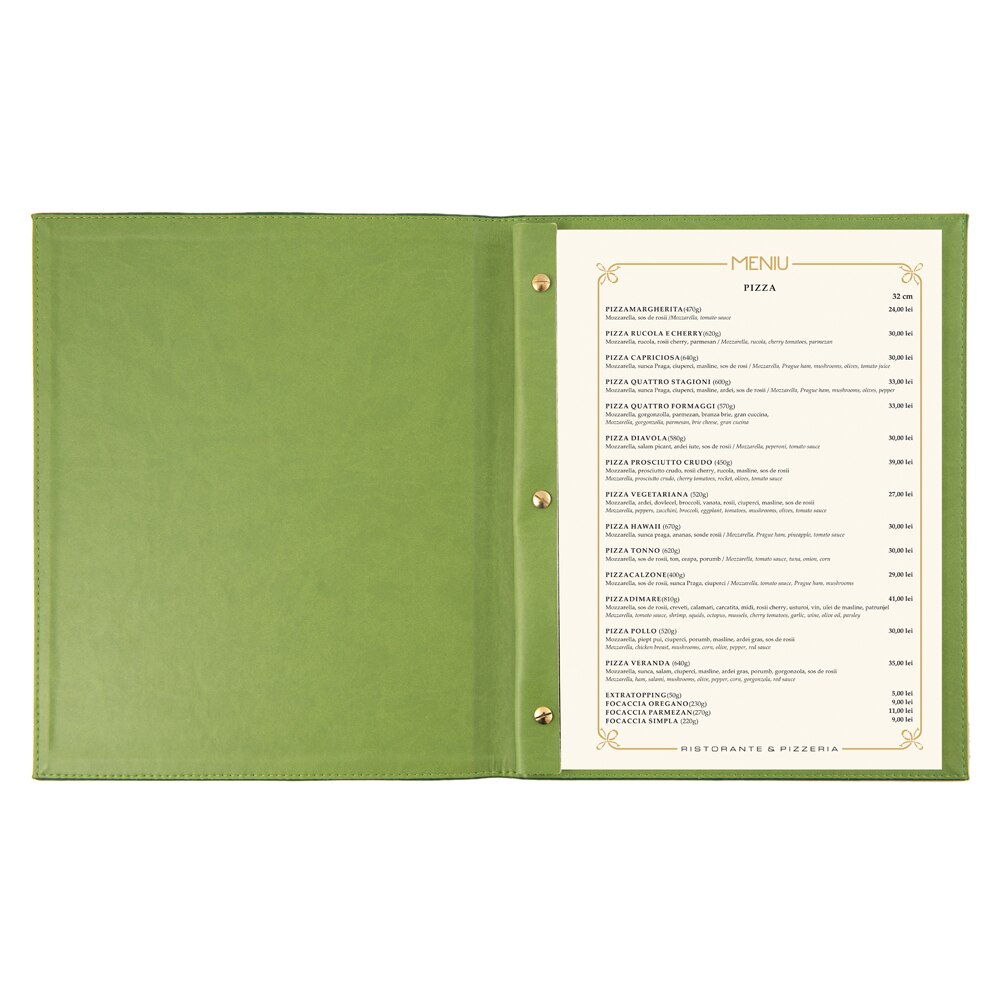 Mapa meniu A4+, Softleather, piele PU interior/exterior, lavabila ...