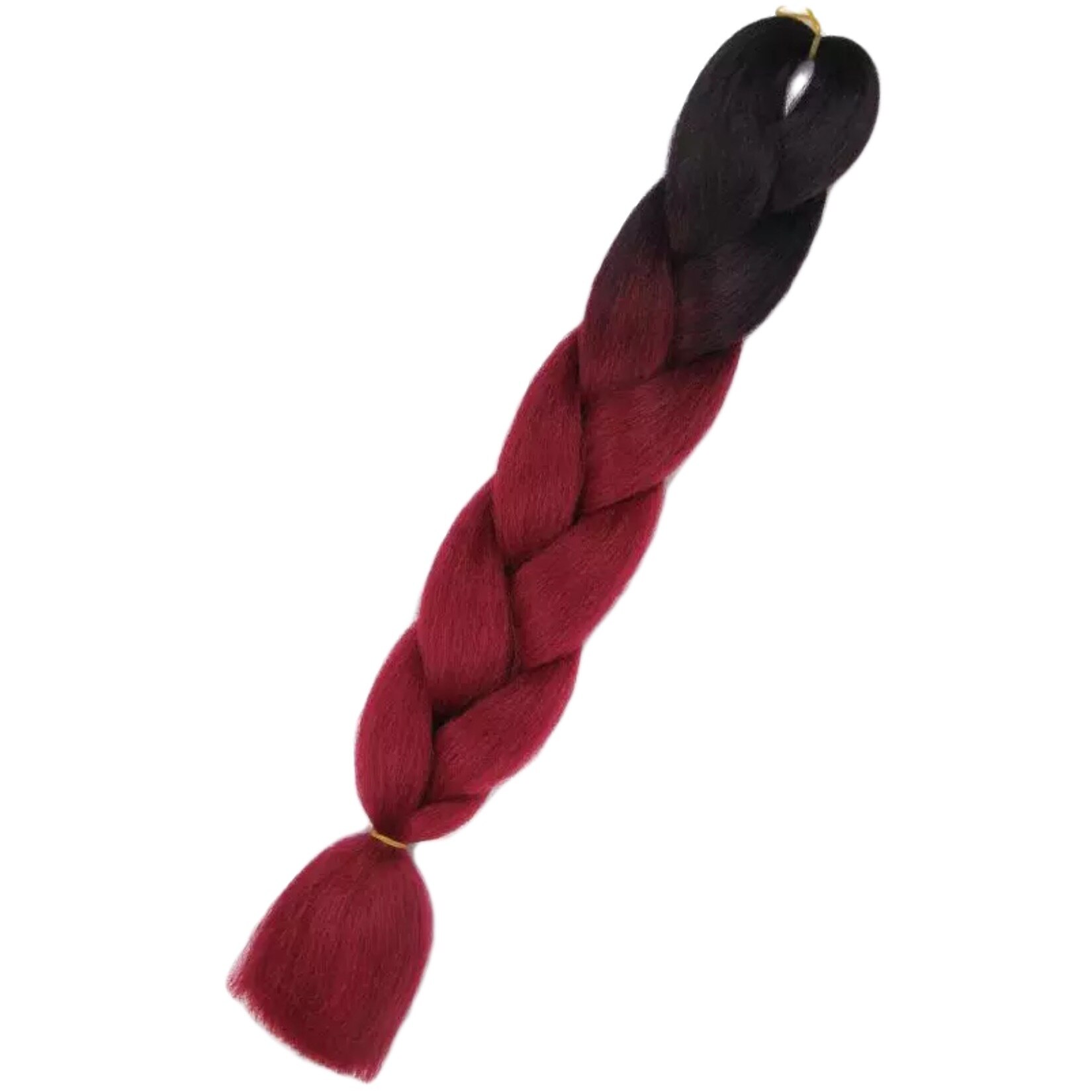 Peruca Extensii colorate de par pentru impletituri ombre negru/rosu ...