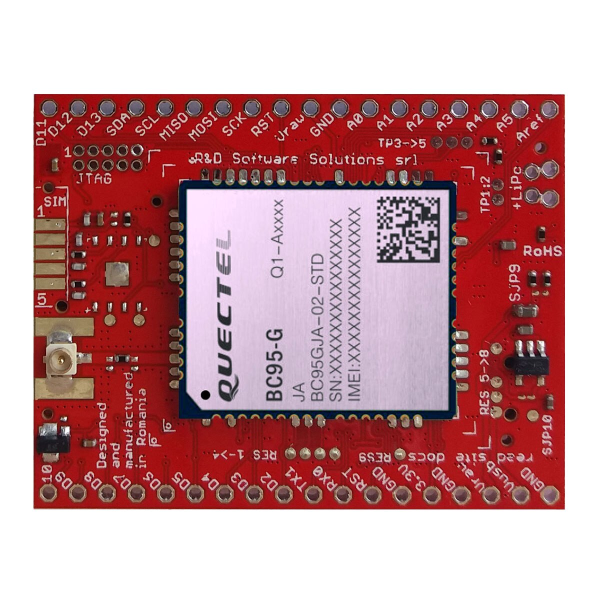 Modul IoT ARM0 + BC95G - xyz-mIoT - shield placa dezvoltare AT SAMD21G ...