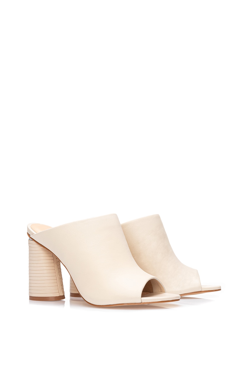 Il Passo, Papuci de piele, cu toc Lieselotte, Alb fildes, 36 - eMAG.ro