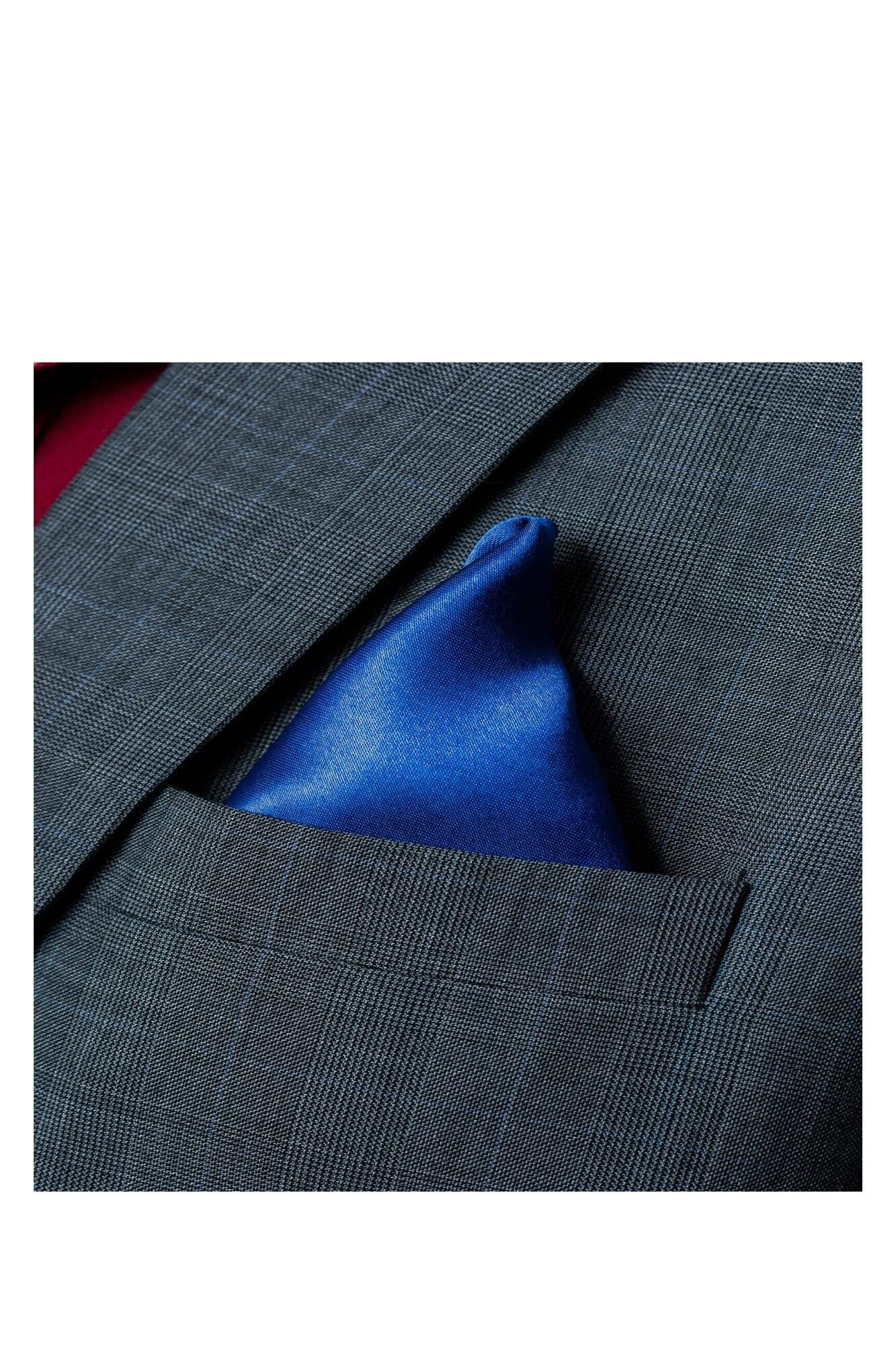 Batista de buzunar pentru sacou, cu aspect matasos, 21 x 21 cm, dark ...