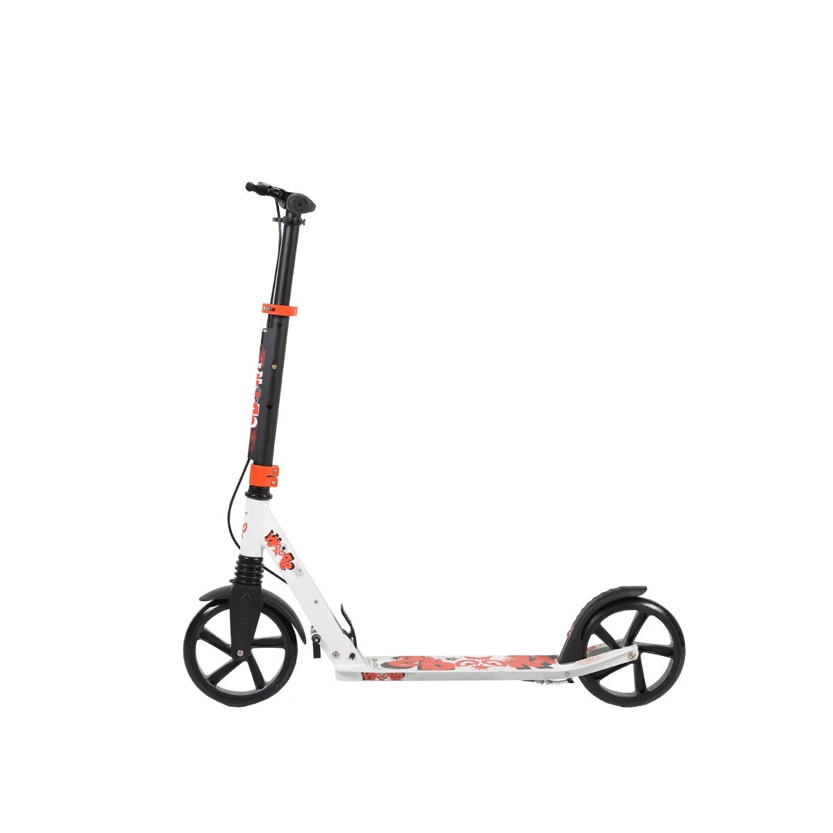 Алуминиев скутер NOVOKIDS™ Spooky Scooter, Ръчна спирачка, Максимум 100 ...