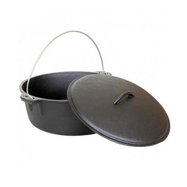 Tuci din Fonta Pura cu Capac, 3.5 Litri, 4.5 Kg, Diametru 25 cm ...