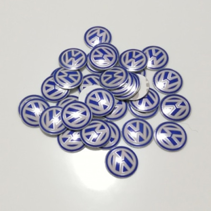 Emblema logo sticker sigla 14mm pentru cheie Volkswagen Passat, Golf ...